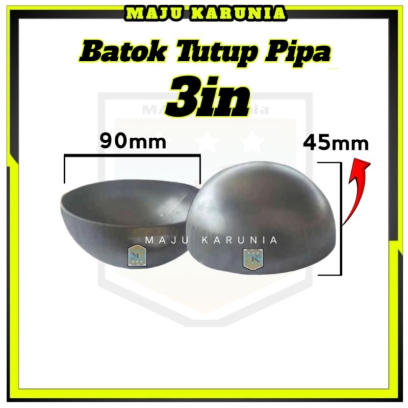 Jual Batok Tutup Pipa Las 3 inch ( Tiga in) Plat Besi | Shopee Indonesia