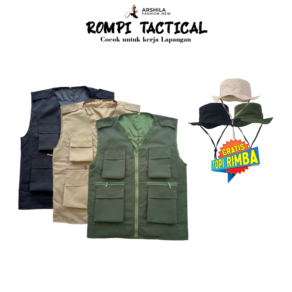 Jual Rompi Lapangan CARGO Dewasa GUNUNG VEST Dewasa Empat saku Free ...