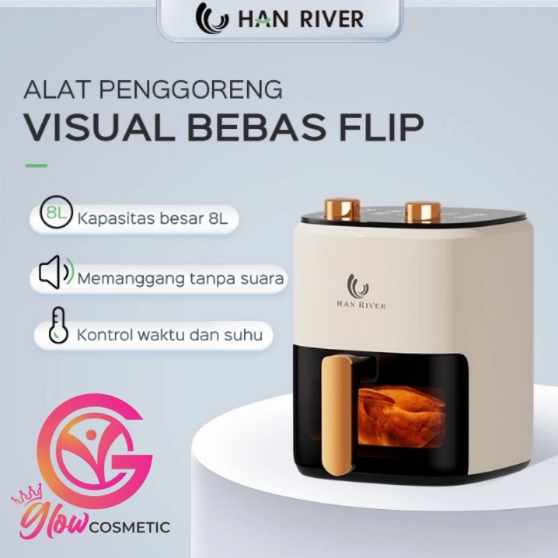 Jual HAN RIVER AIR FRYER 8L 650W TOUCH SCREEN BUTTONS STAINLESS STEEL ...