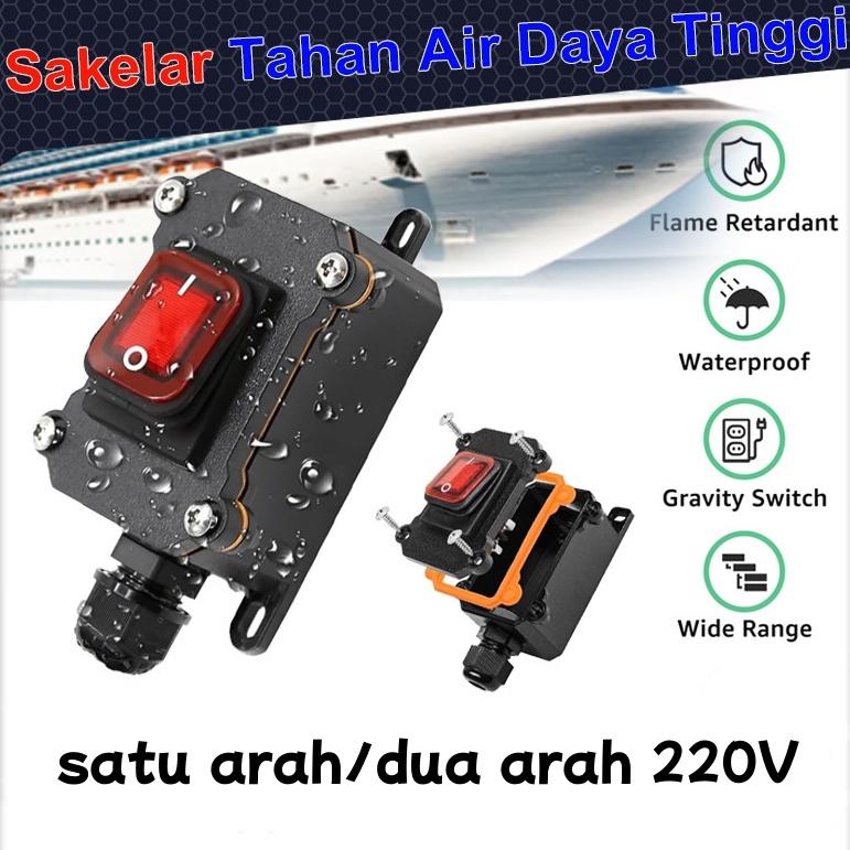 Jual 30A Kotak Sakelar Kabel Daya Sebaris Marine Rocker On Off Saklar ...