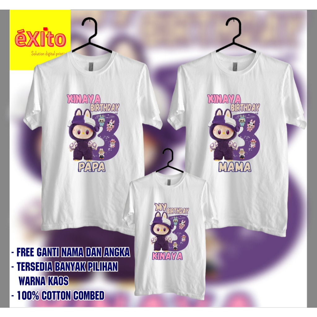 Jual Kaos Ulang Tahun Set Keluarga | Free Ganti Nama dan Angka | Tema ...