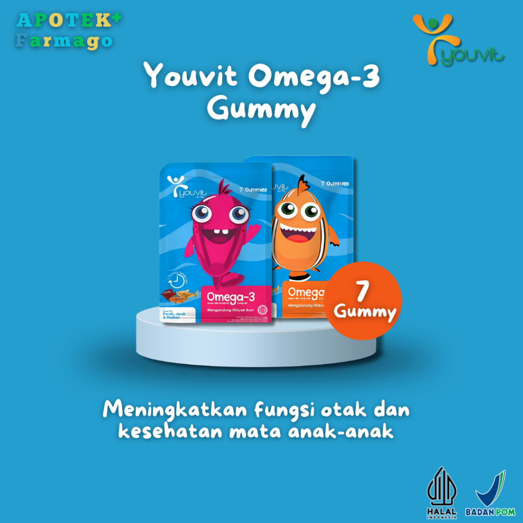 Jual Youvit Omega 3 Anak ( Dapat Di Konsumsi Selama 7 Hari ) dengan ...