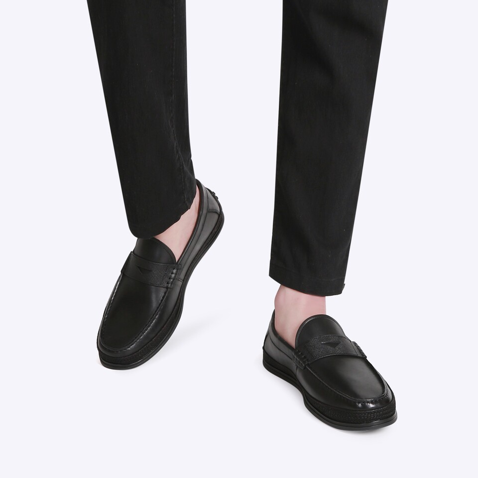 Jual Everbest Judas Mocassin Black & Tan | Shopee Indonesia