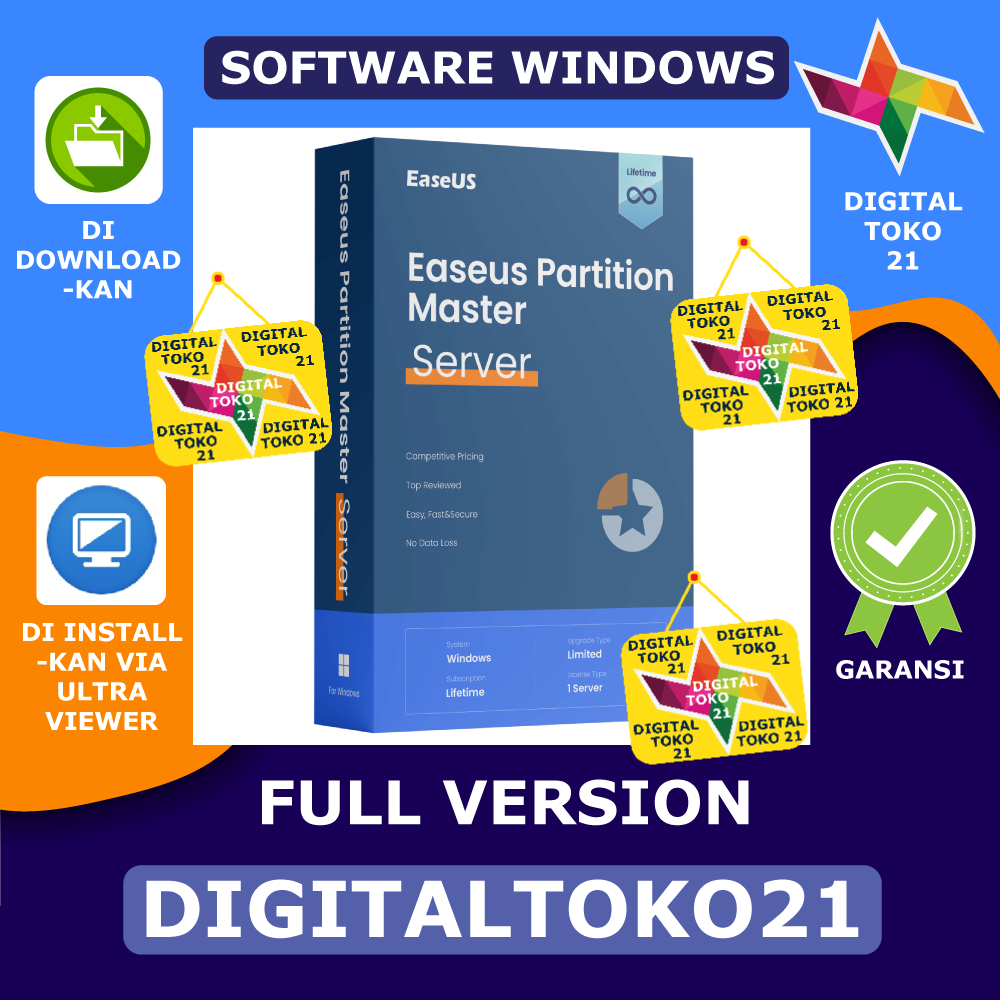 Jual [Diinstallkan] EASEUS Partition Master Server Edition 19.2.0.20241118 Full Version Software ...