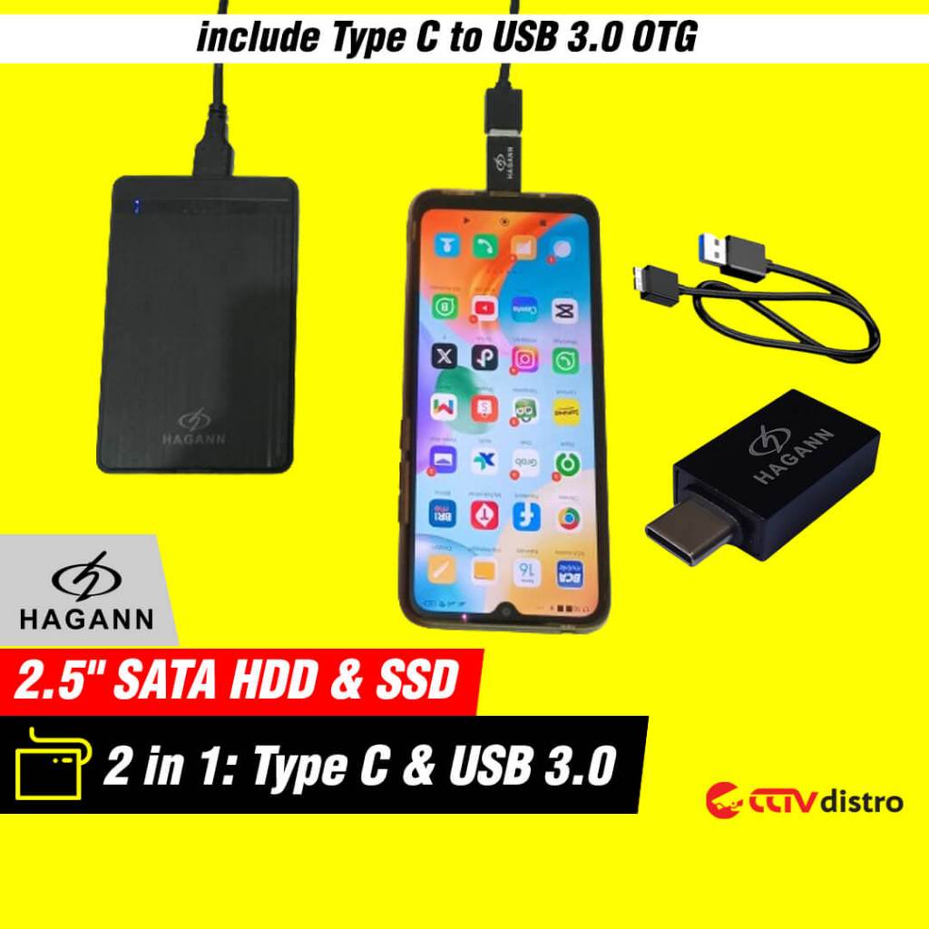Jual Casing Hardisk & SSD External USB 3.0 with OTG Type C Case HDD ...