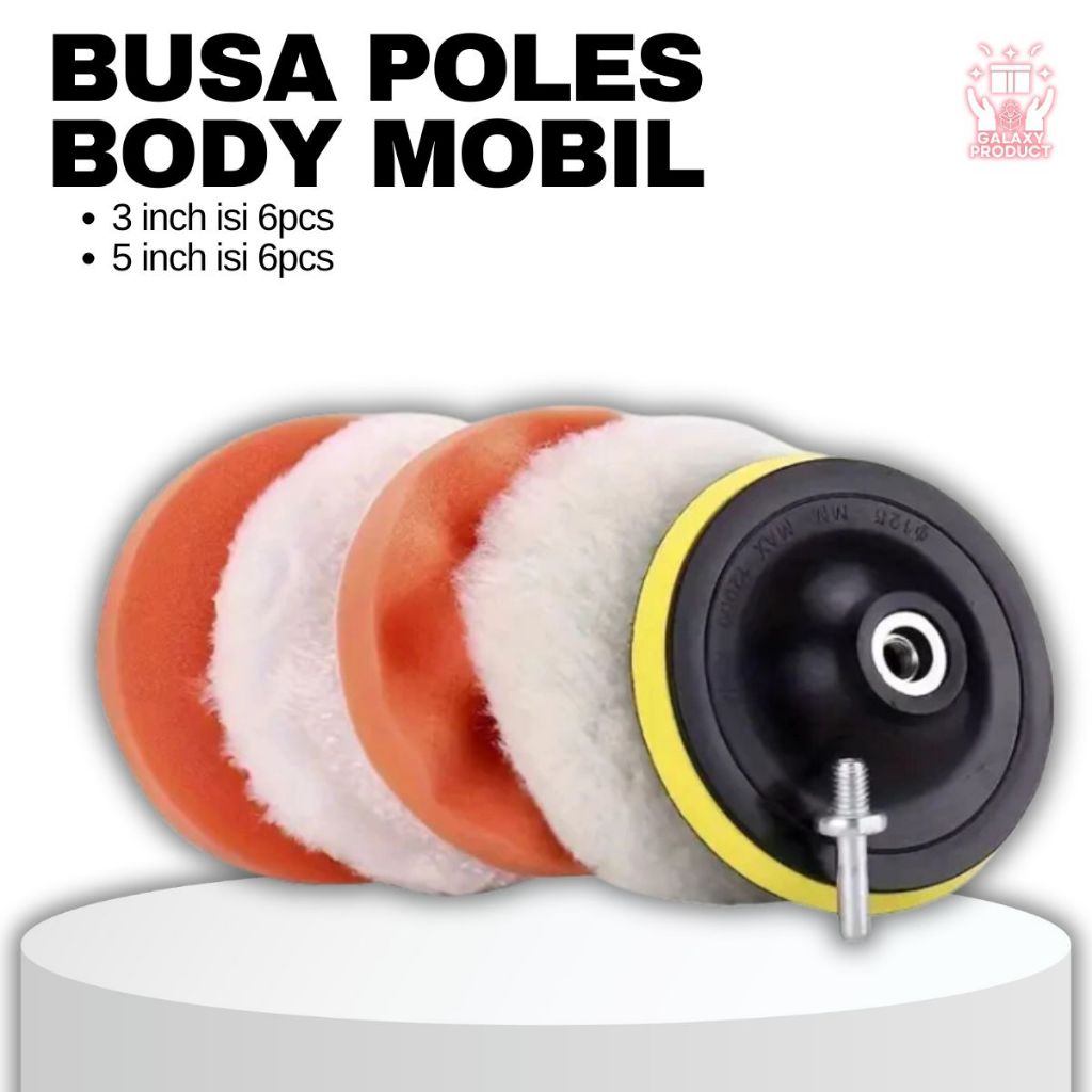 Jual Busa Poles Mobil Motor Spons Poles Body Mobil 3 inch 6pcs 5 inch ...