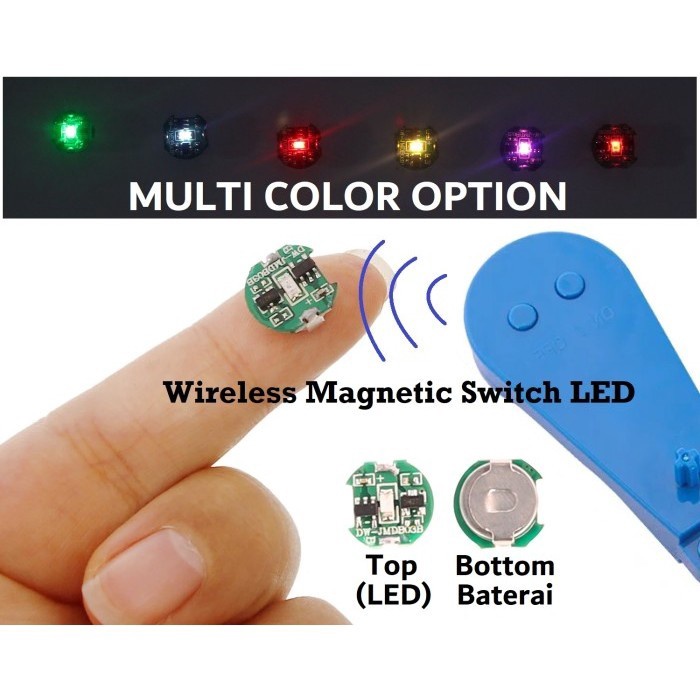 Jual Lampu Single LED 3V Magnet Switch OnOff Wireless ModelKit Gundam ...