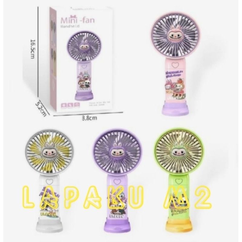 Jual Kipas Tangan Portable Hand Table Mini Fan Labubu USB Charge ...
