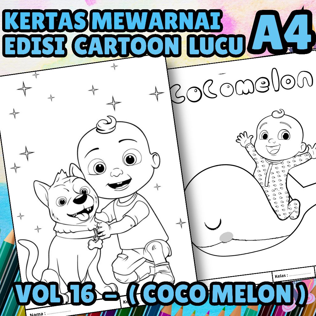 Jual MEDIA KERTAS KREATIFITAS MEWARNAI ANAK A4 DENGAN PRINT CETAK BUKAN ...