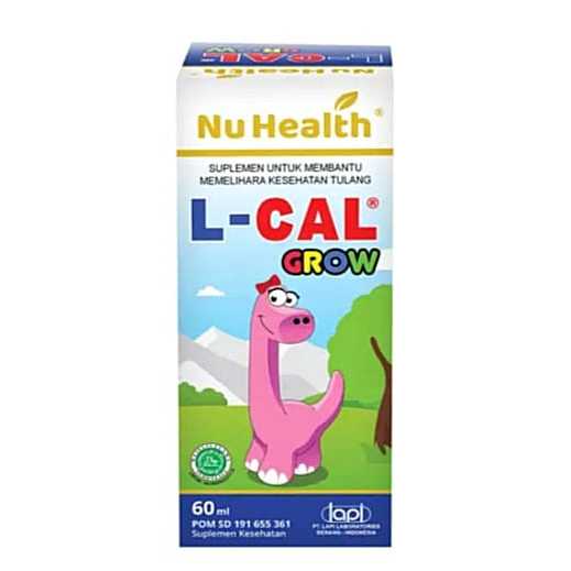 Jual NU HEALTH L-CAL GROW SYRUP 60 ML L CAL GROW SIRUP VITAMIN SUPLEMEN ...