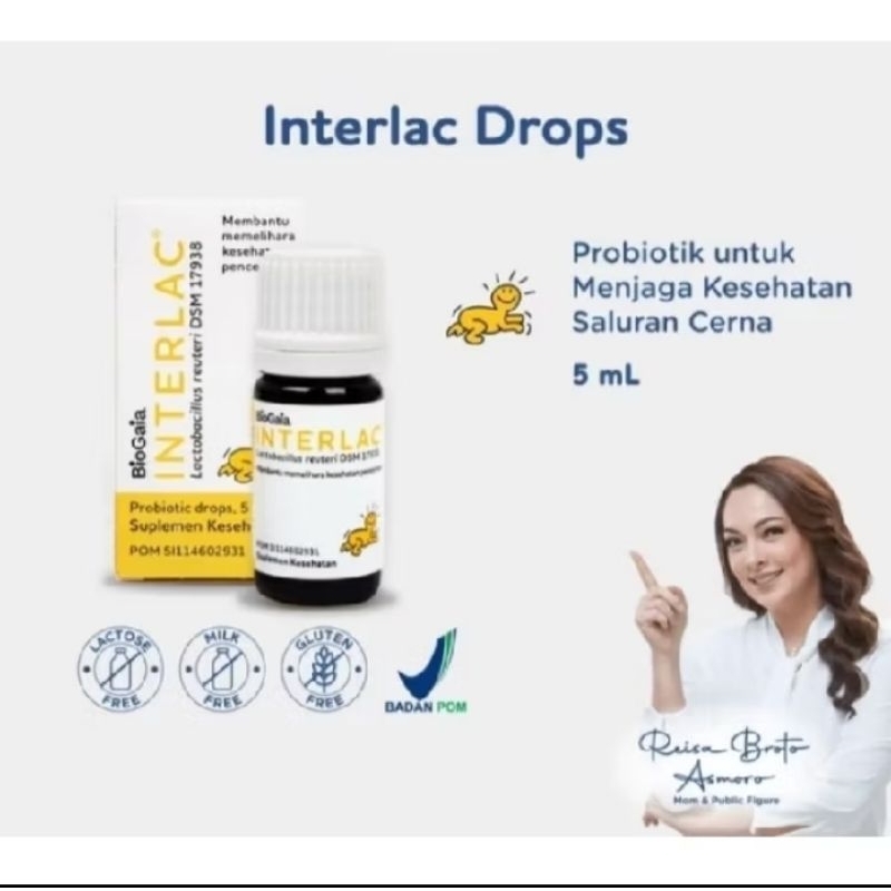 Jual Interlac Drops Probiotik 5ML | Shopee Indonesia
