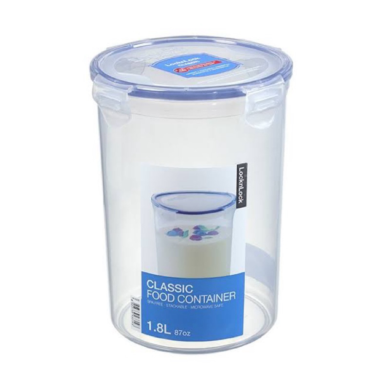 Jual Lock n Lock Round Tall Food Container 1.8L HPL933D - Toples Kue ...