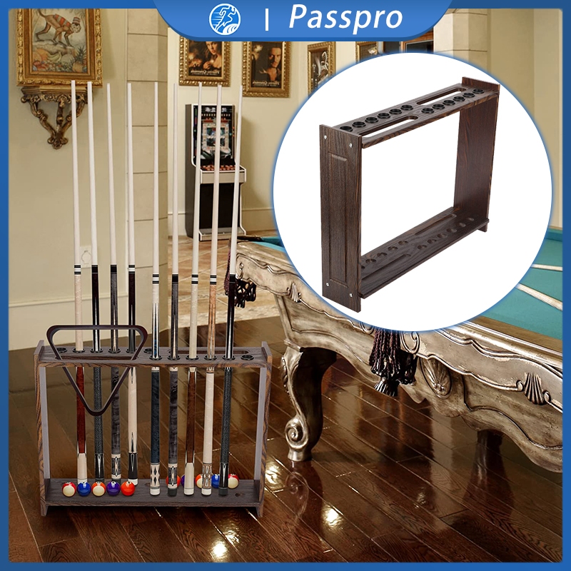 Jual Cue Rack Kayu Rack Billiard Rak Penyimpanan Bola Dan Stick ...