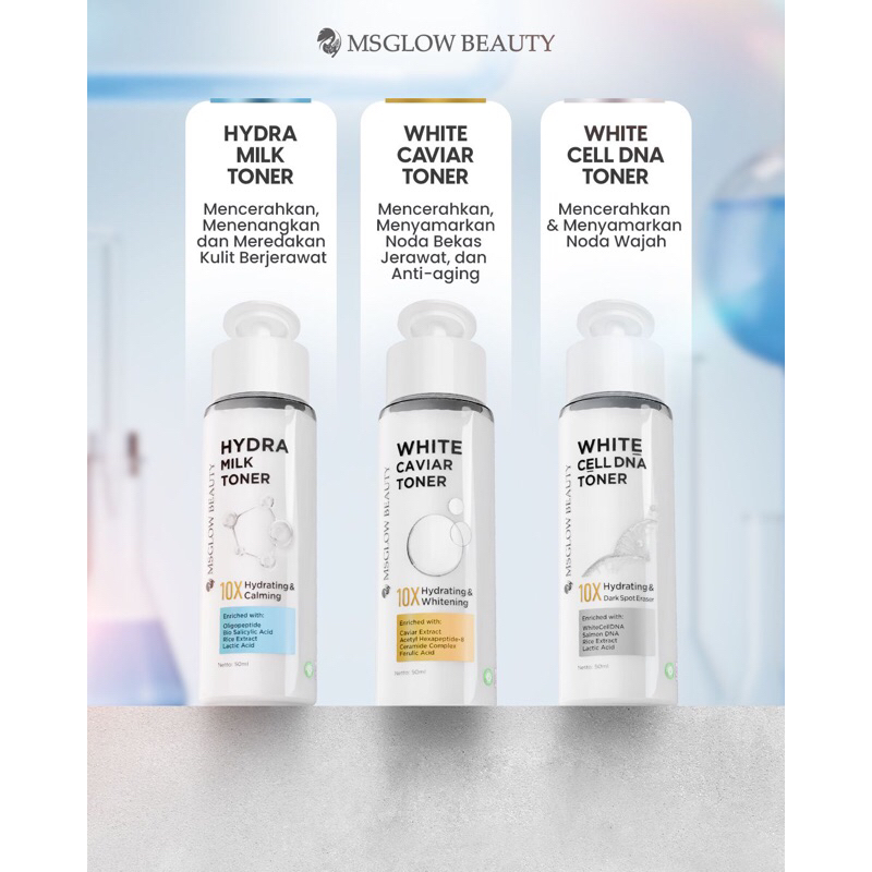Jual TONER GLOWING MS GLOW / TONER ACNE MS GLOW / HYDRA MILK TONER ...