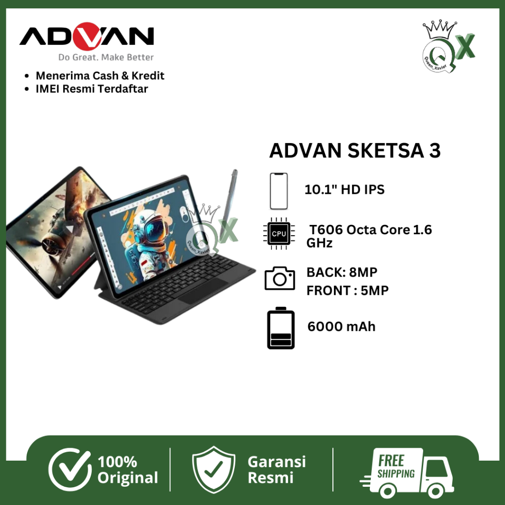 Jual Advan Tab Sketsa 3 10.1” HD IPS 128GB+RAM 6GB Tiger T606 Android ...