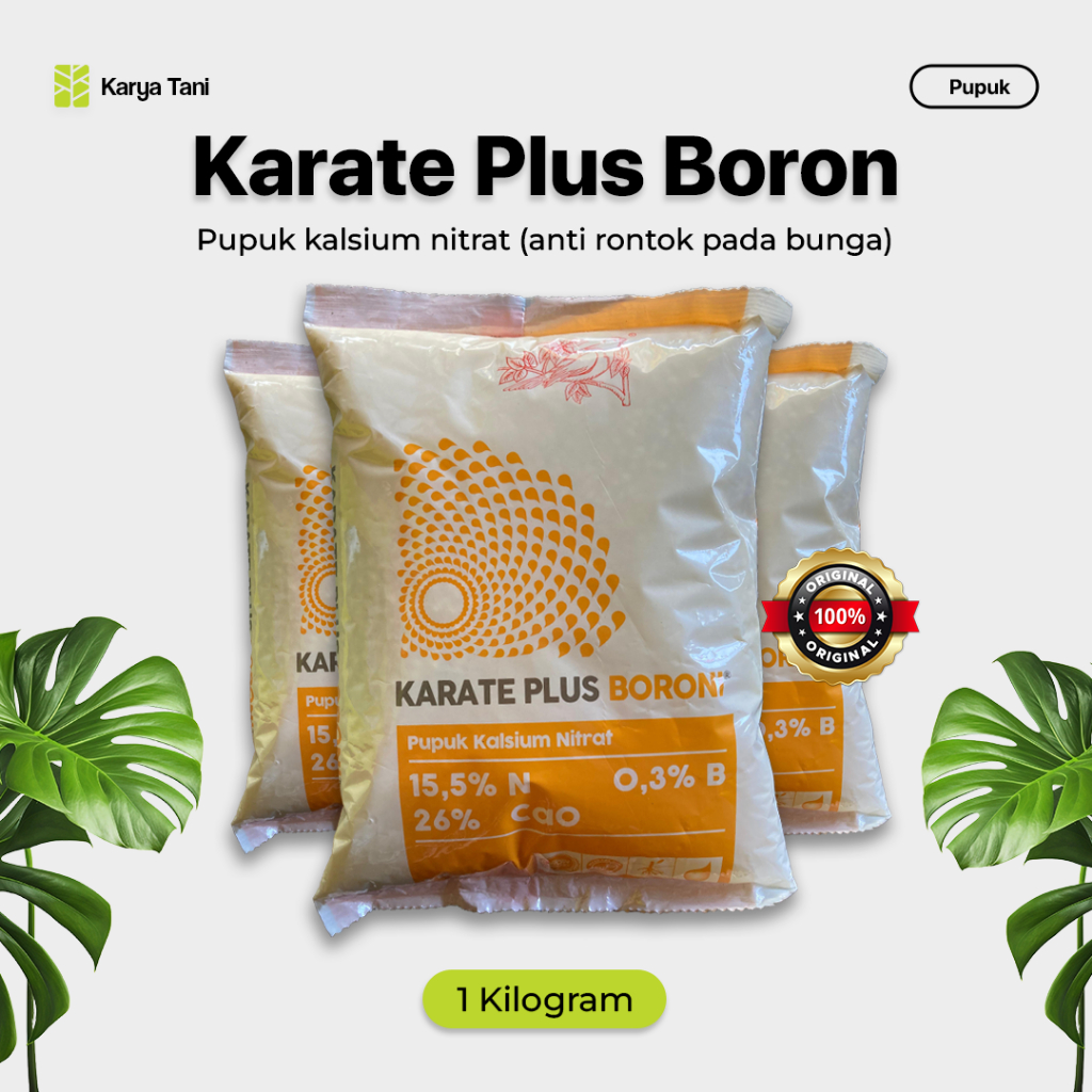 Jual PUPUK MEROKE KARATE PLUS BORONI 1 KG KALSIUM NITRAT | Shopee Indonesia