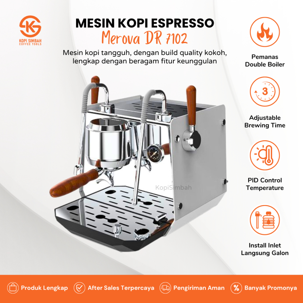 Jual Mesin Kopi Espresso MEROVA DR7102 DR7101 Coffee Maker Machine Alat ...
