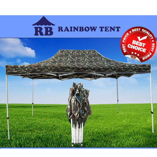 Jual Tenda Lipat 3x4,5 Premium (1,2mm) + Atap Army D1080 Tebal Double ...