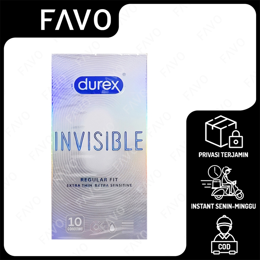 Jual Durex Kondom Invisible Regular Fit - 10 Pcs | Shopee Indonesia