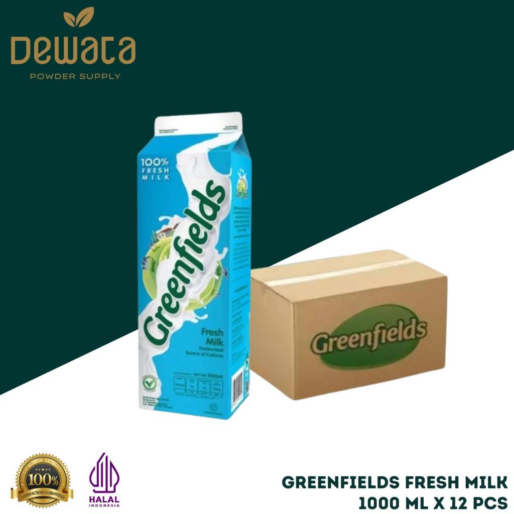 Jual Greenfields Fresh Milk 1000 ml (1 Dus x 12 Pcs) | Shopee Indonesia