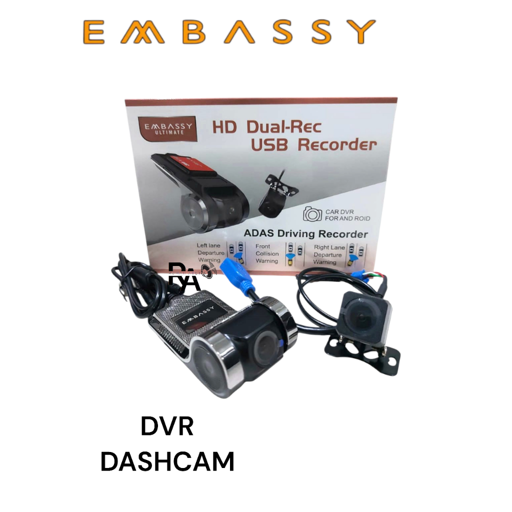 Jual Kamera DVR Mobil Embassy Ultimate Dashcam Dash Cam Dual Camera ...