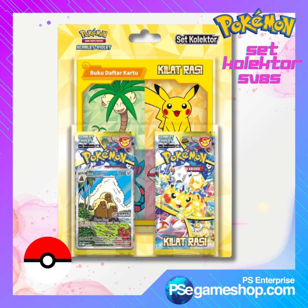 Jual Booster Box Set Kolektor Pikachu Pokemon Indonesia Kilat Rasi SV8S /Kartu Game Koleksi ...