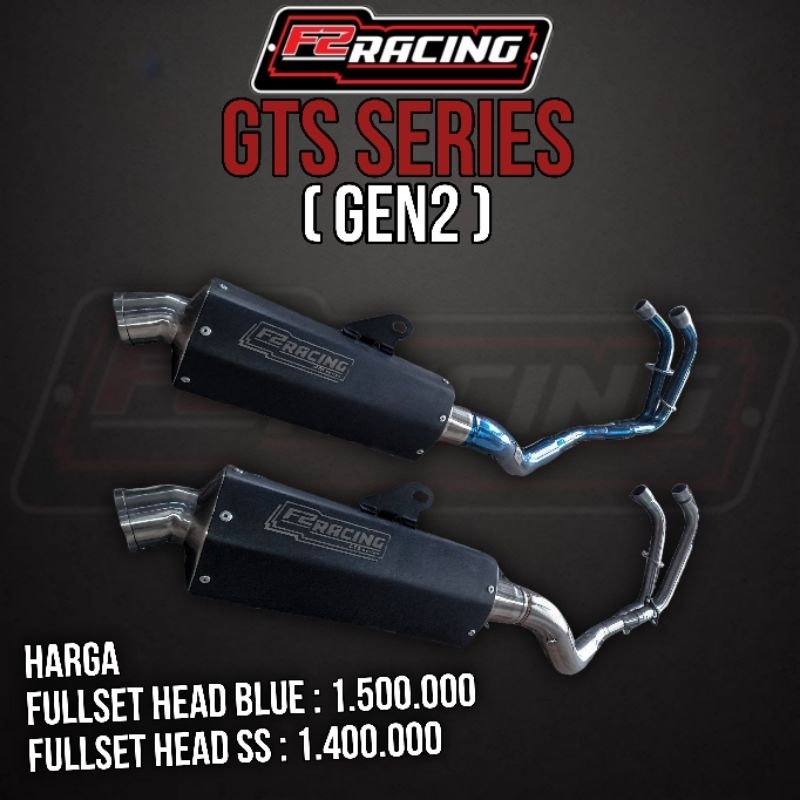 Jual Knalpot Racing F2RACING GTS gen 2 untuk KAWASAKI NINJA 250 Fullset ...