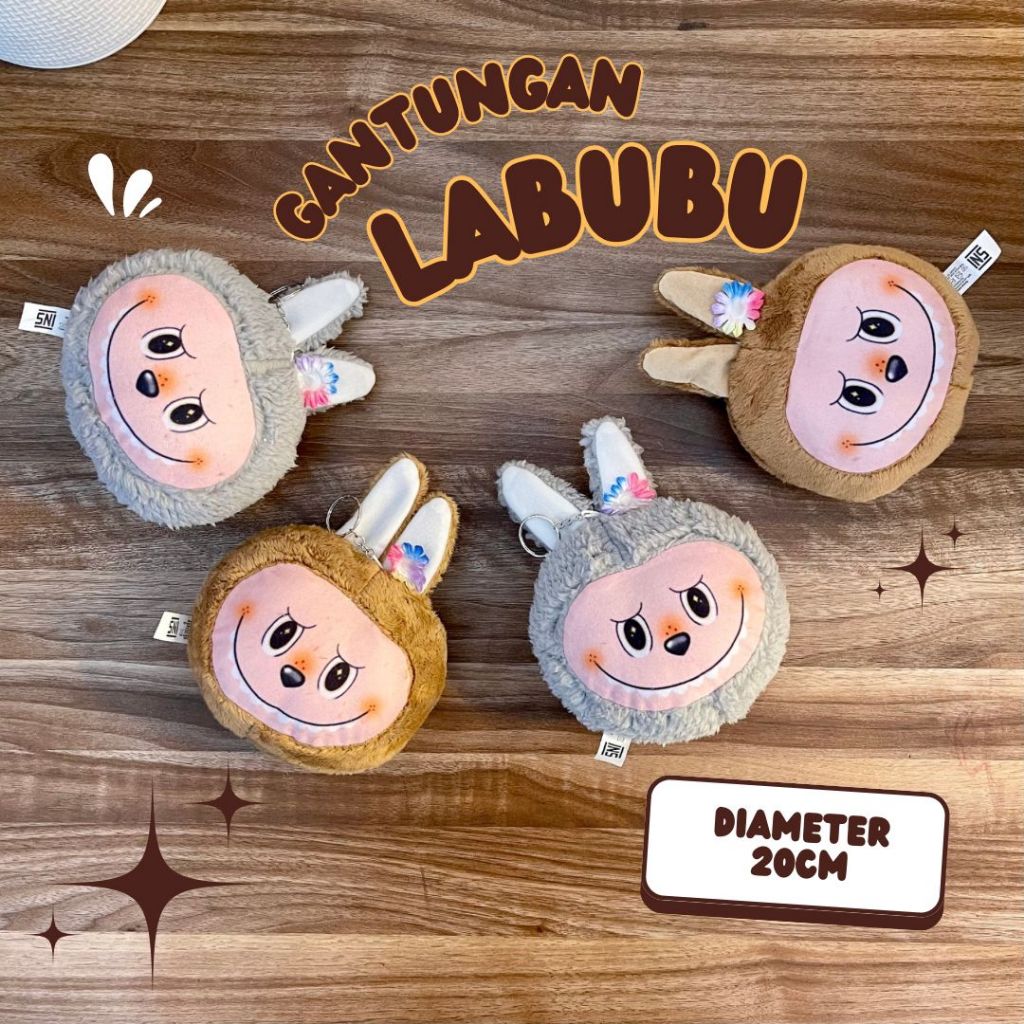 Jual GANTUNGAN KUNCI KEPALA BONEKA LABUBU 20CM THE MONSTER EXCITING ...