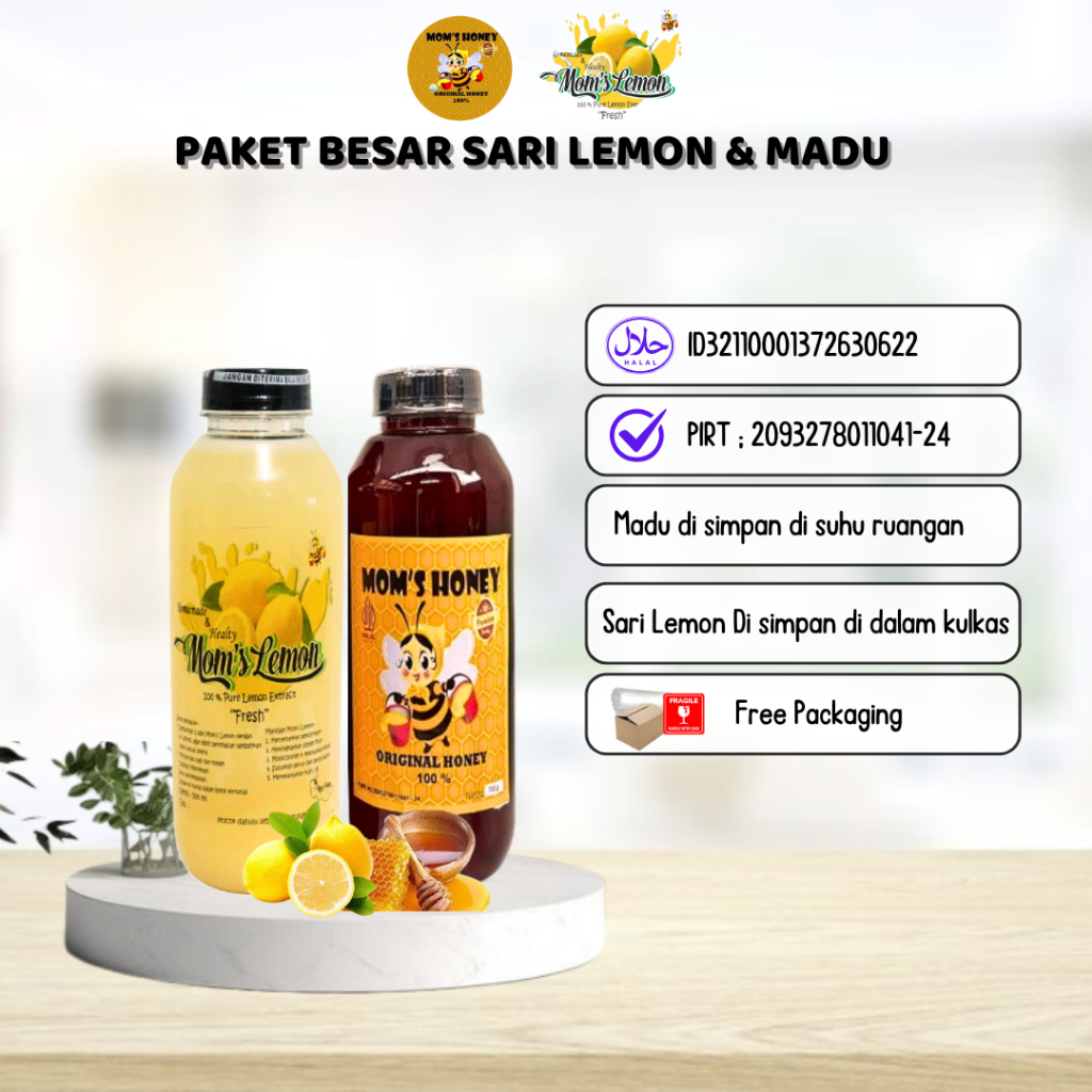 Jual Sari Lemon Madu By Moms Honey / Lemon Madu (Paket Besar) | Shopee ...