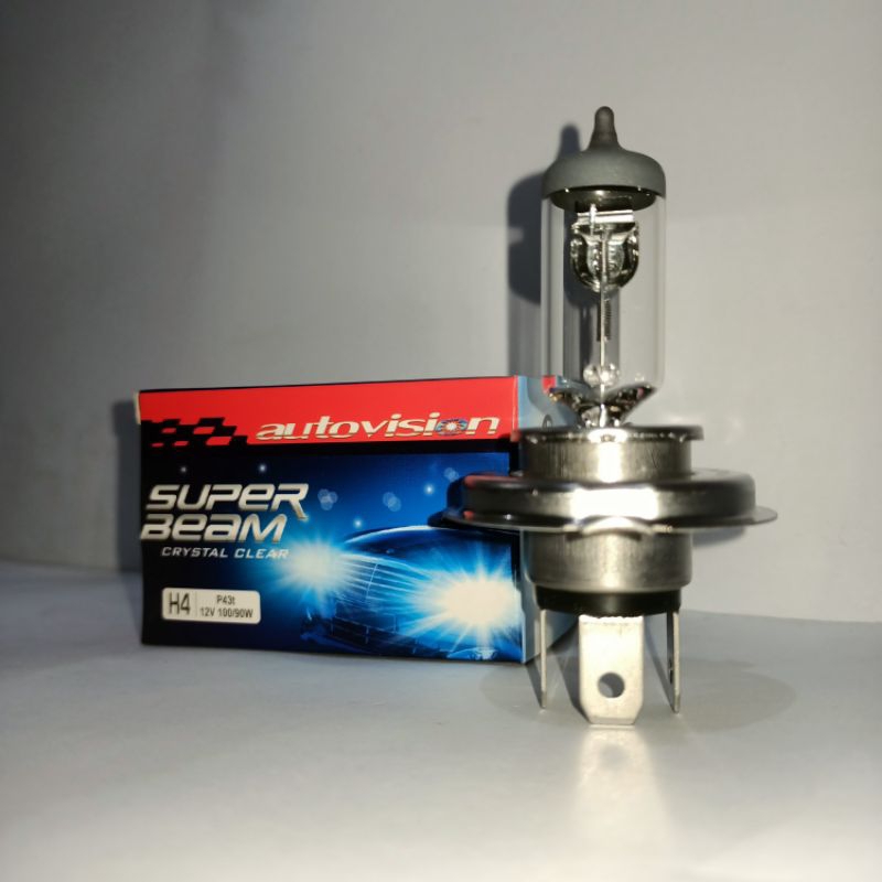 Jual Lampu Mobil AUTOVISION Superbeam H4 12V 100W Crystal Clear | Shopee Indonesia