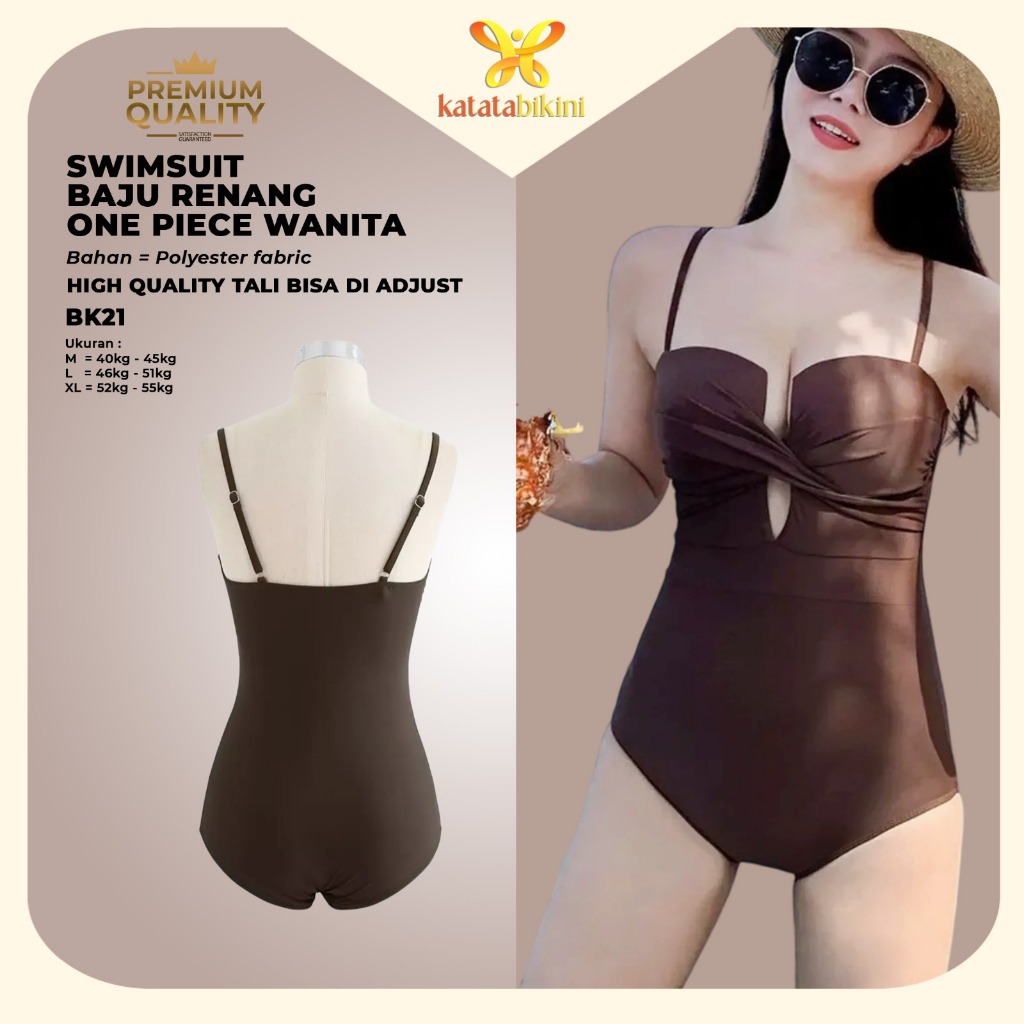 Jual Katata Bikini Swimsuit Baju Renang One Piece Wanita Gaya Korea Import High Quality Tali ...