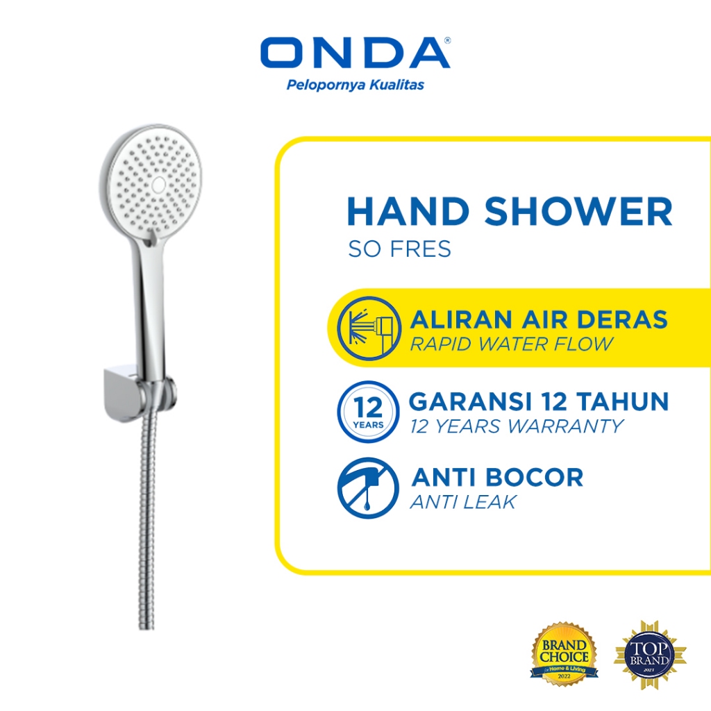 Jual ONDA Hand Shower Mandi Genggam Kepala Shower Full Set 3 Mode Air ...
