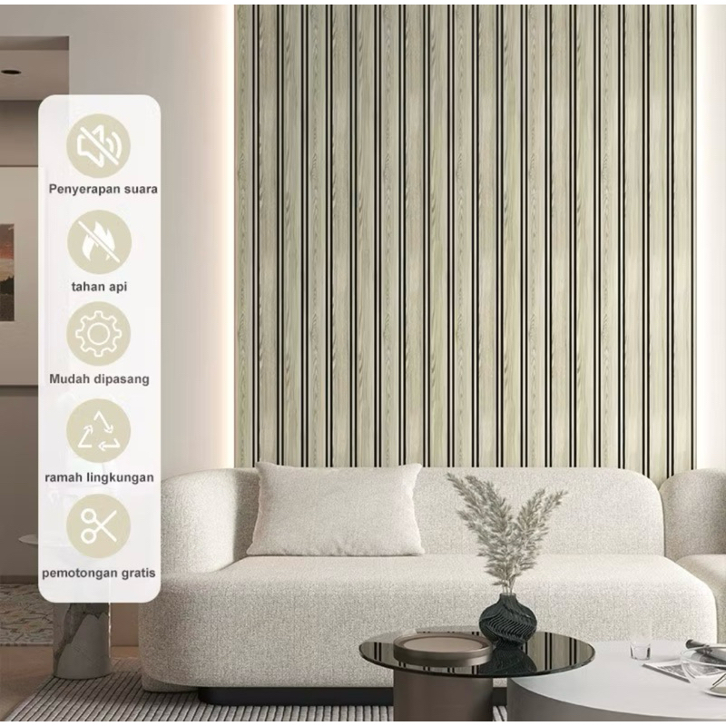 Jual [2.9 meter*16 cm*2cm] Wood WPC Wall panel Dekorasi Dinding Anti Rayap Dan Anti Air Wood WPC ...