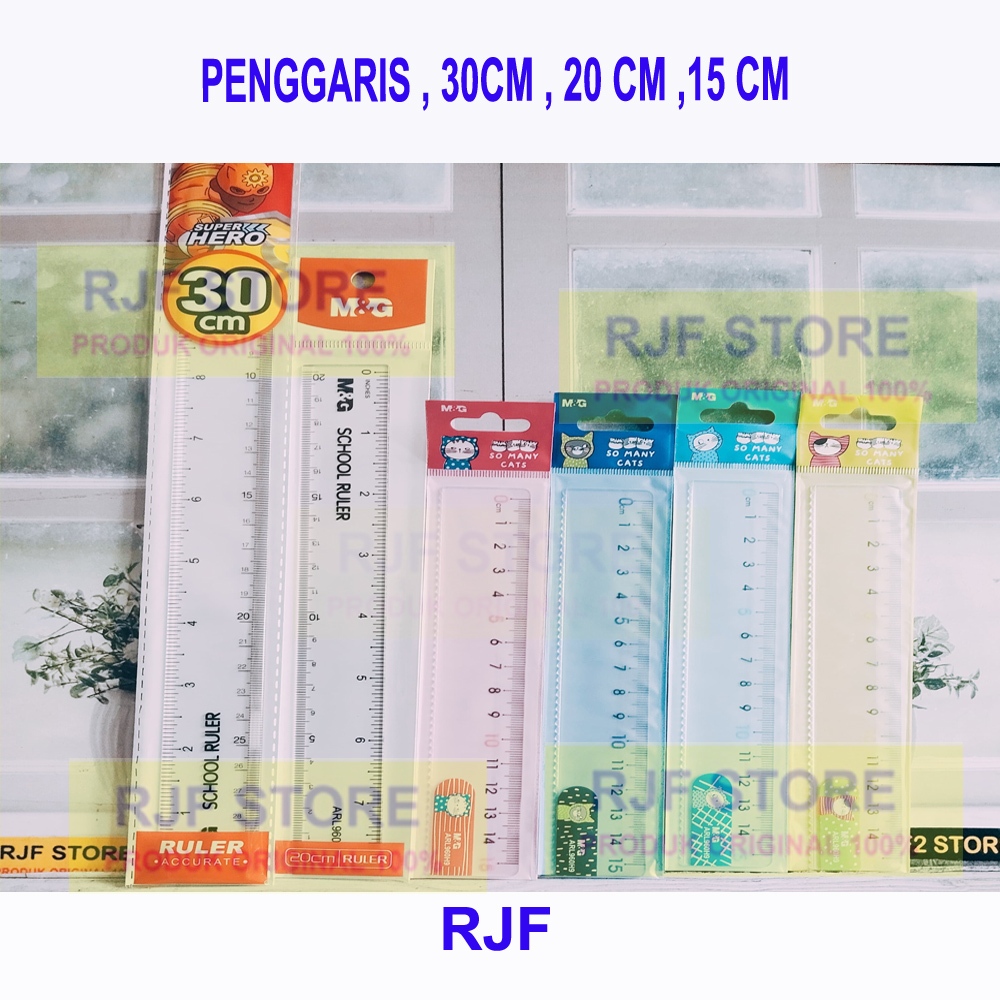Jual M&G Penggaris Ruler Mika Garisan 30 Cm,20 CM,15 CM | Shopee Indonesia