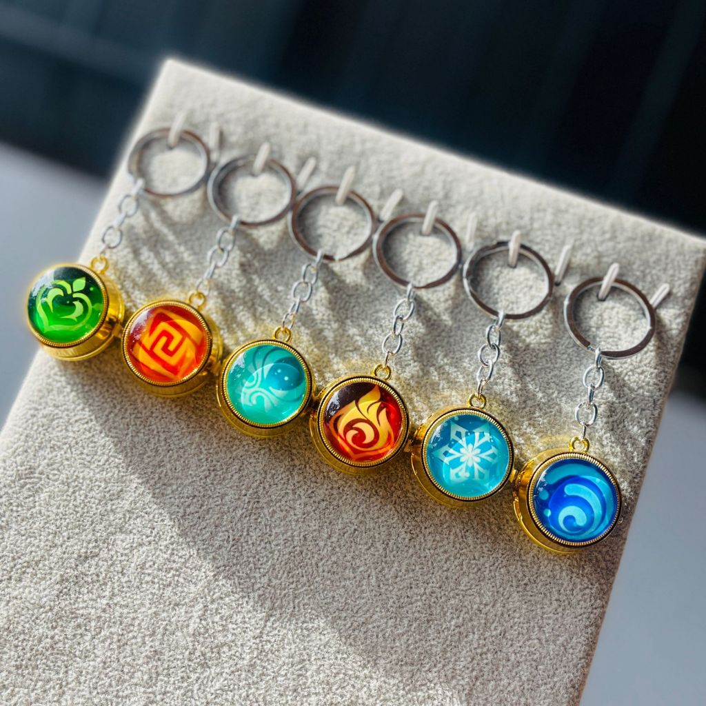 Jual Kalung Kaychain Jam Gantungan Kunci Genshin Impact Pyro Dendro ...