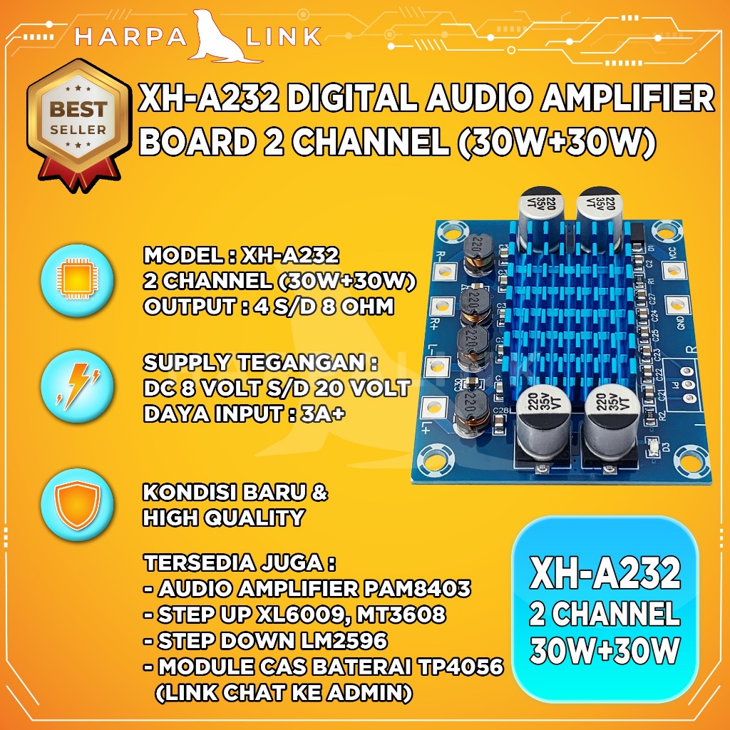 Jual TPA3110 XH-A232 30W+30W 2.0 Channel Digital Stereo Audio Power ...