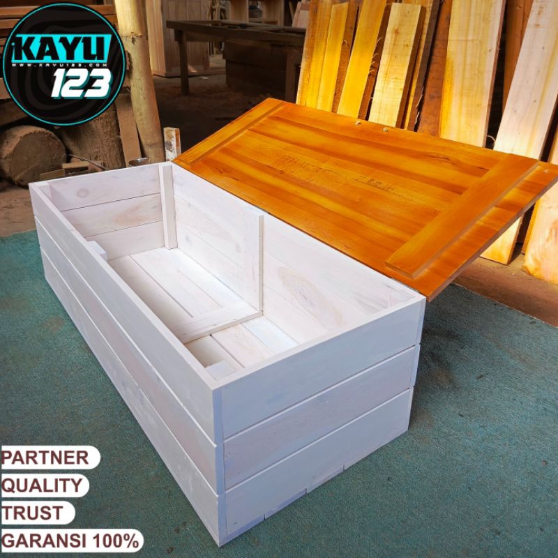 Jual Wooden Crate 130x50x65 cm Kotak Kayu Storage Box Kayu Kursi Kayu ...