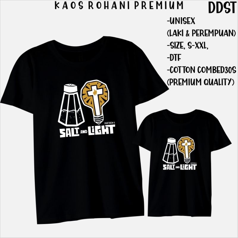 Jual KAOS ROHANI SALT LIGHT / BAJU ROHANI / KAOS ROHANI PRIA WANITA | Shopee Indonesia