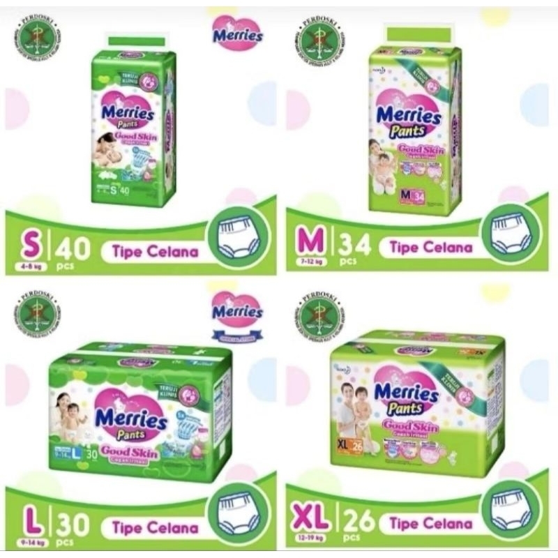 Jual MERRIES PANTS NB-S-40/L30/M34 / XL26 | Shopee Indonesia