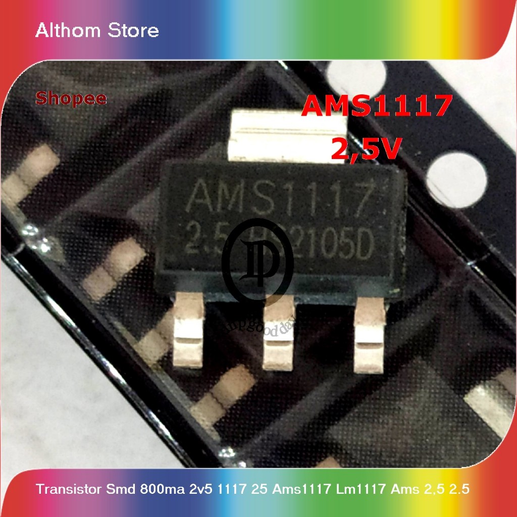 Jual transistor smd 800ma 2v5 1117 25 ams1117 lm1117 ams 2,5 2.5 ...