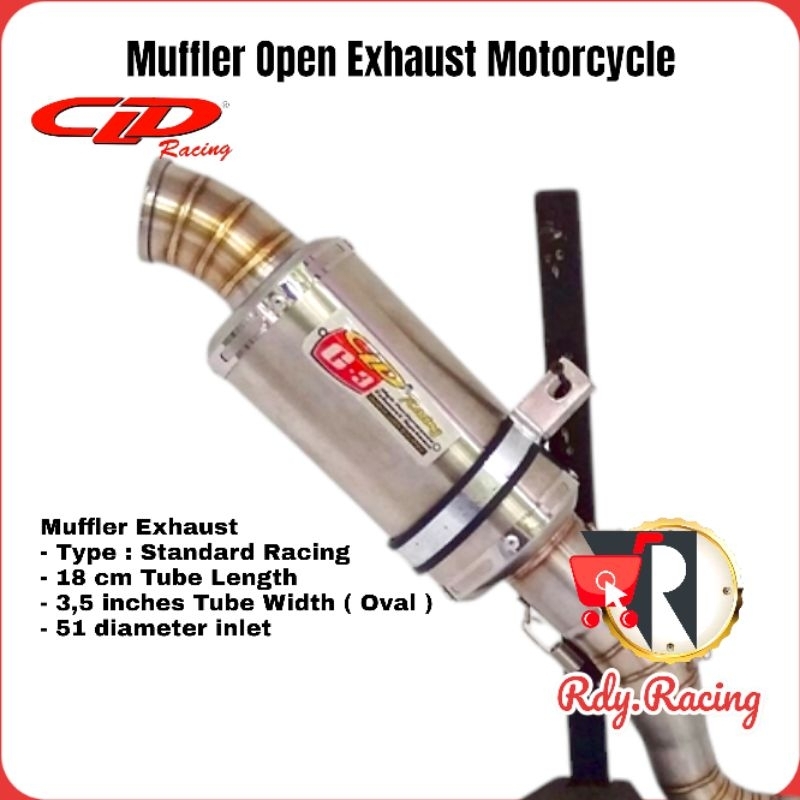 Jual Knalpot CLD Racing Oval / Silencer knalpot motor / Canister inlet ...