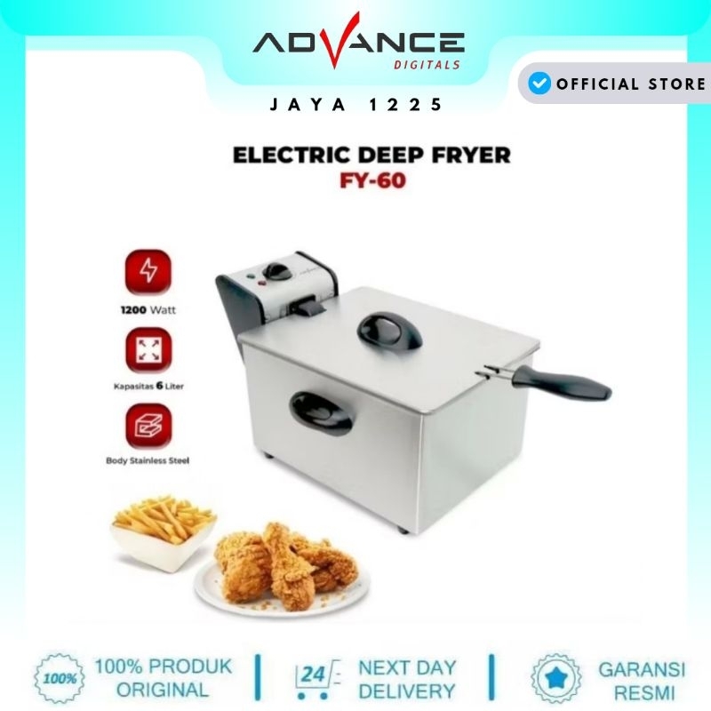 Jual ADVANCE FY60 ELECTRIC DEEP FRYER MENGGORENG DENGAN LISTRIK 6LITER ...