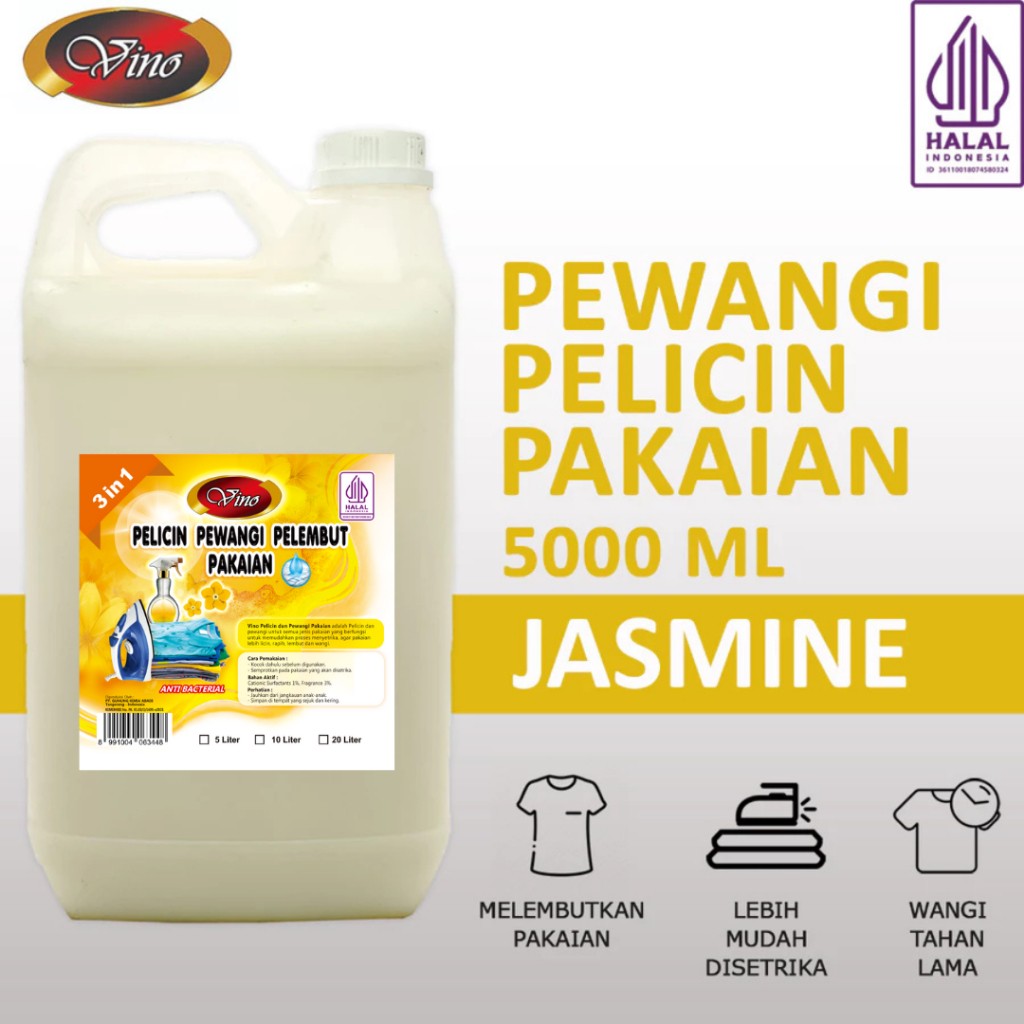 Jual Pewangi Pelicin Setrika Pakaian Laundry DAILY VINO 5 Liter ...