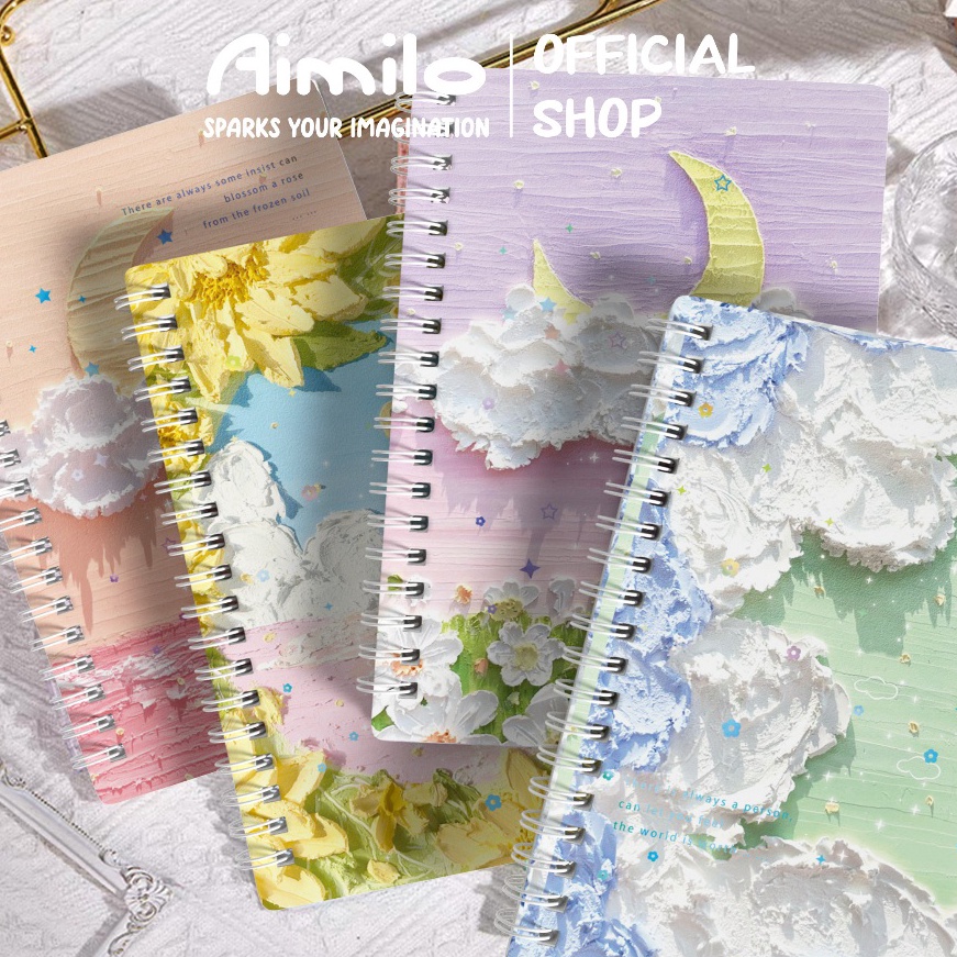 Jual Pilihan Aimilo Notebook A5 1 4 Pcs Buku Diary Aesthetic Buku ...