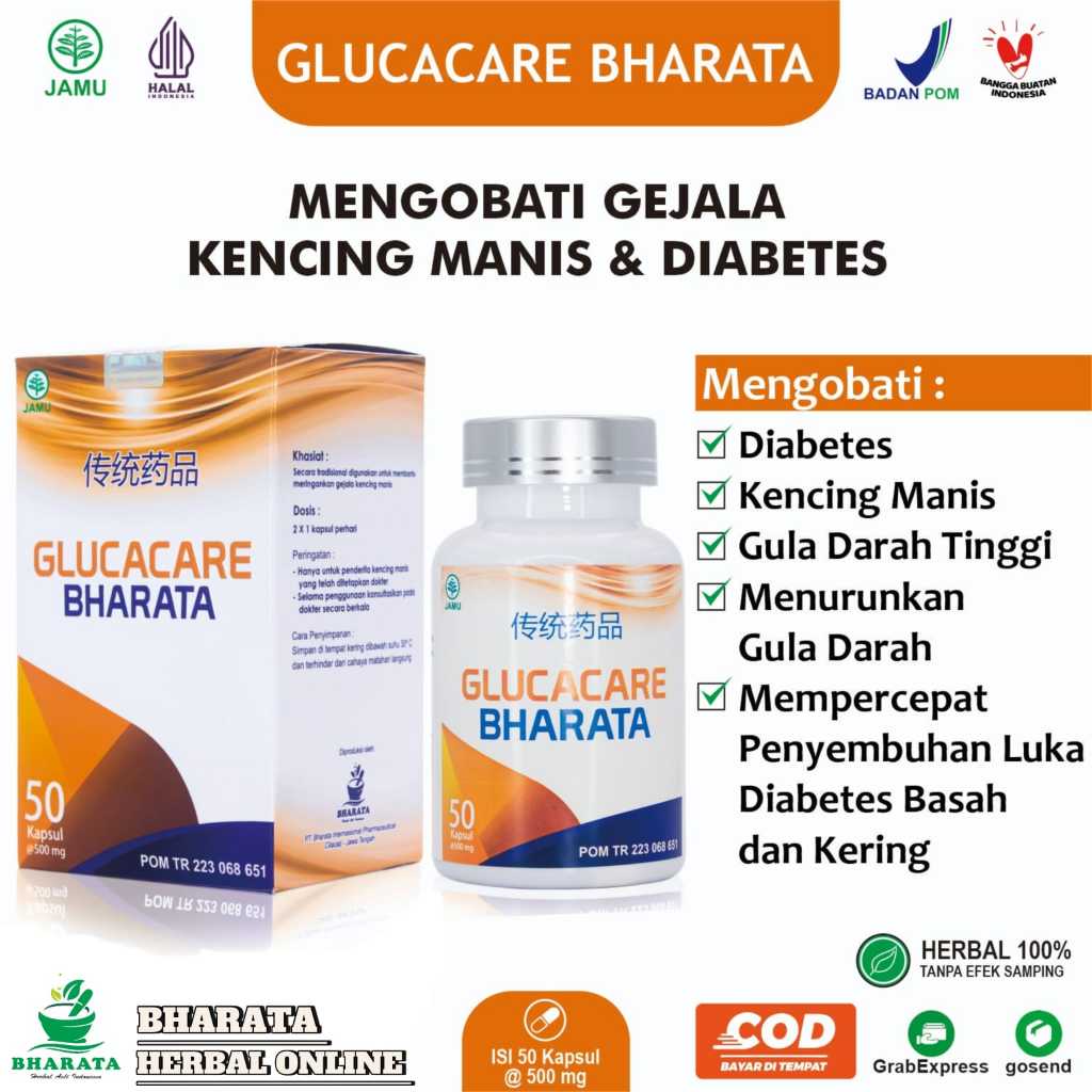 Jual Glucacare Bharata Obat Herbal Ampuh Untuk Diabetes Dan Penurun ...