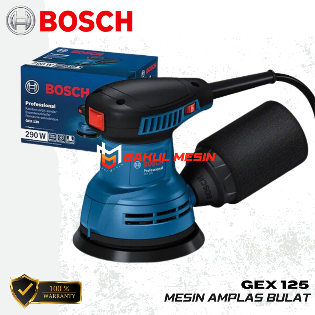 Jual BOSCH GEX125 Mesin Amplas Bulat Listrik Random Orbital Sander 250 Watt GEX125 BOSCH GEX 125 ...