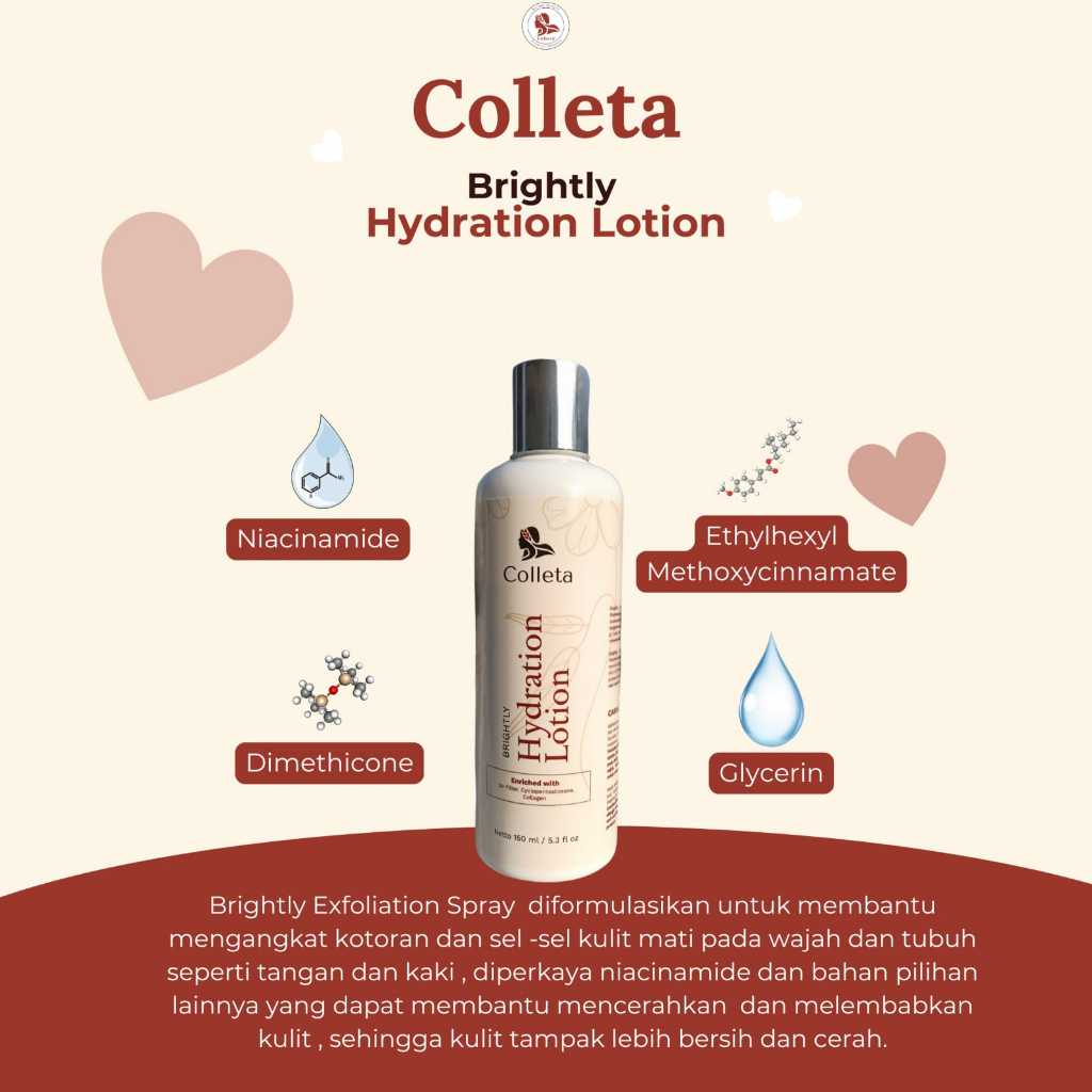Jual COLLETA BRIGHTLY HYDRATION LOTION | Shopee Indonesia