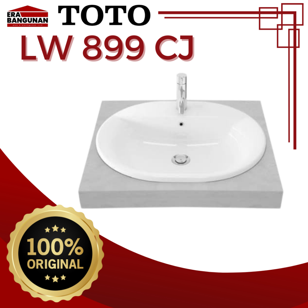 Jual Wastafel Tanam TOTO LW 899 CJ W White Complete Set | Shopee Indonesia