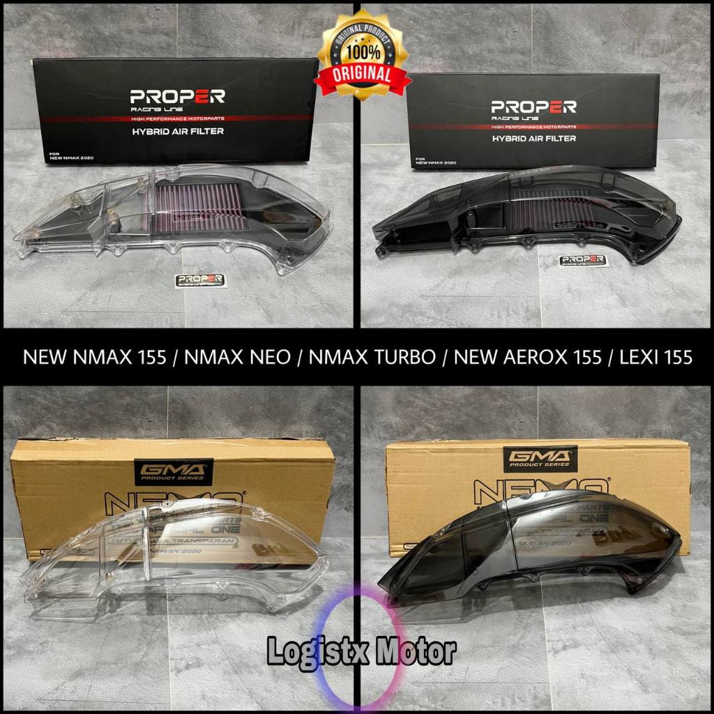 Jual Hawa Transparan + Filter Proper New Nmax 155 / New Aerox 155 ...