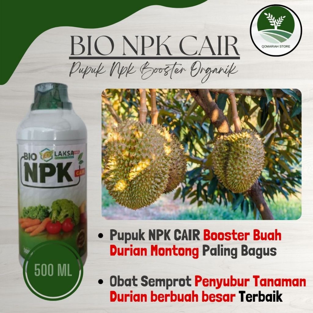 Jual pupuk pelebat buah durian montong terbaik - BIO NPK LAKSA 500ML - Pupuk npk durian berbuah ...